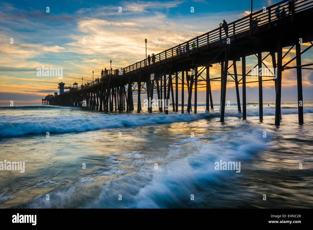 Oceanside pier at sunset hi-res stock photography and images - Alamy