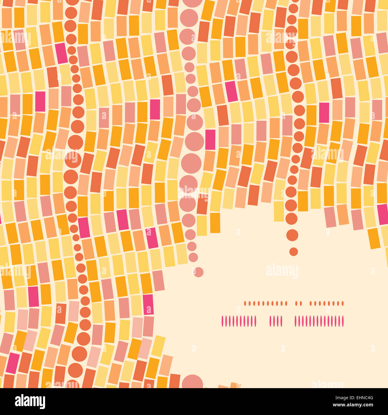 Fire mosaic tiles seamless corner pattern background Stock Photo - Alamy