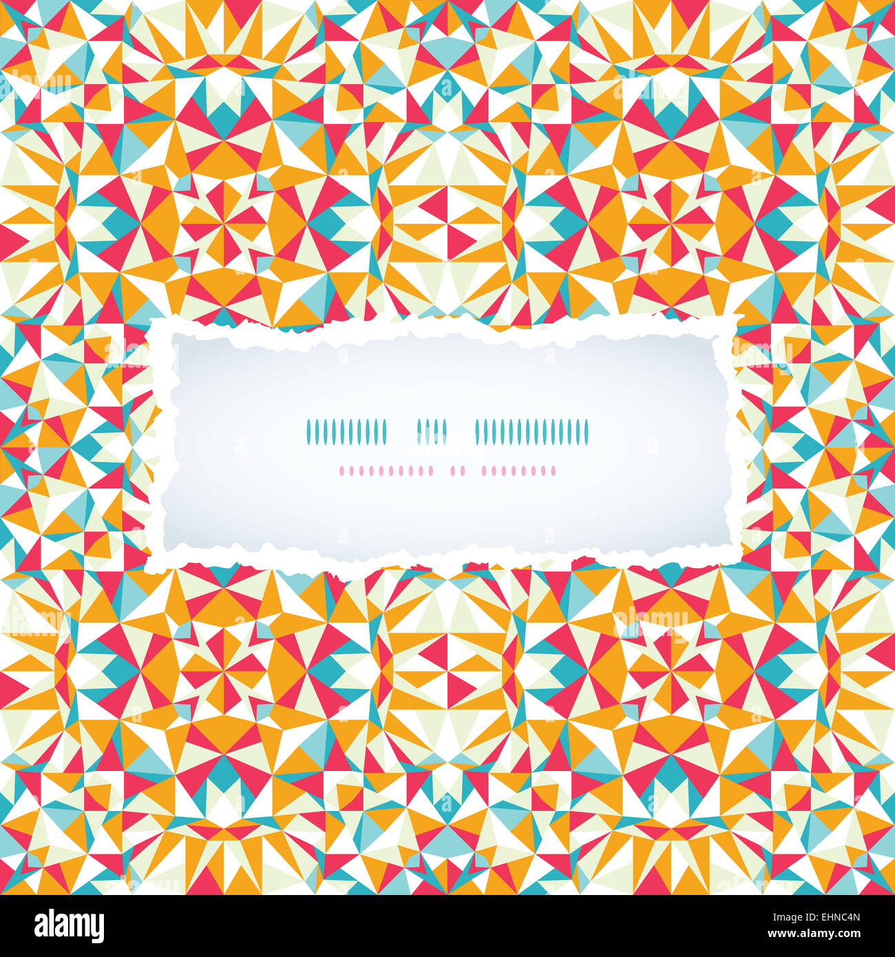 Colorful triangle torn paper frame seamless pattern background Stock ...