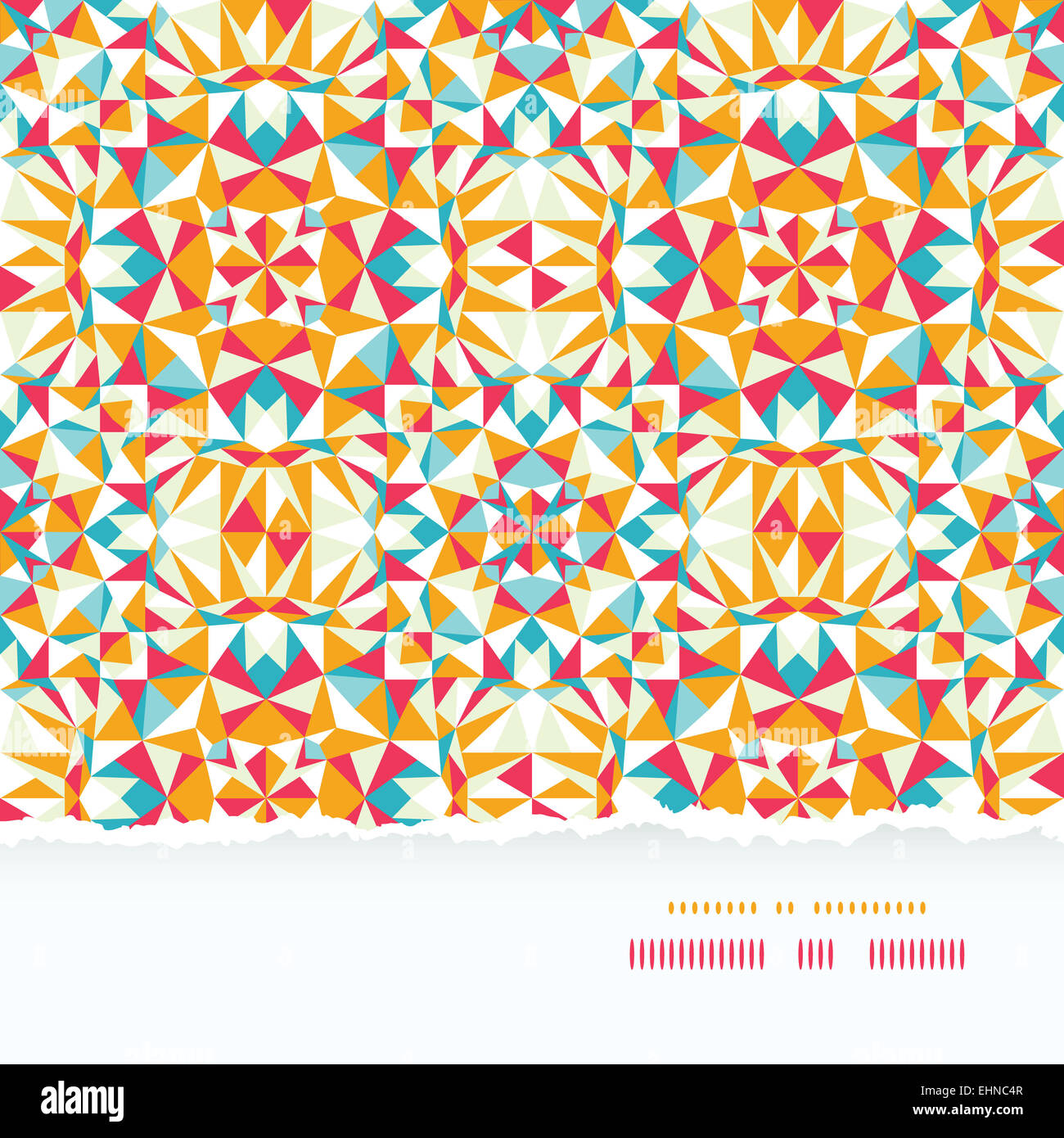 Colorful triangle torn paper border seamless pattern background Stock ...