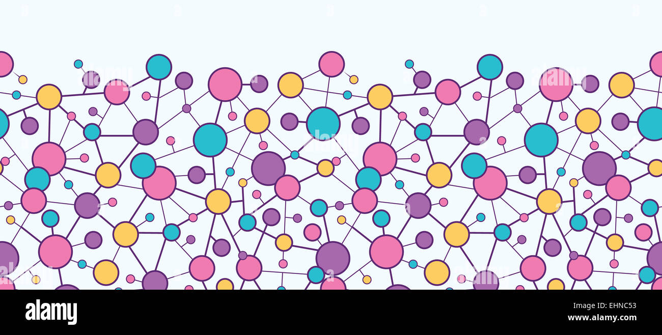 Molecular Structure Horizontal Seamless Pattern border Stock Photo - Alamy