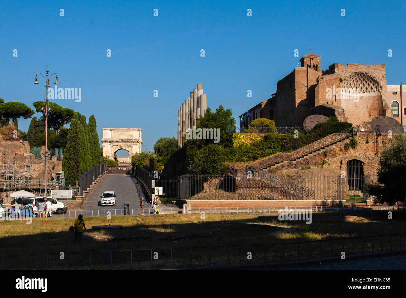 Roman remains in Rome Stock Photo - Alamy