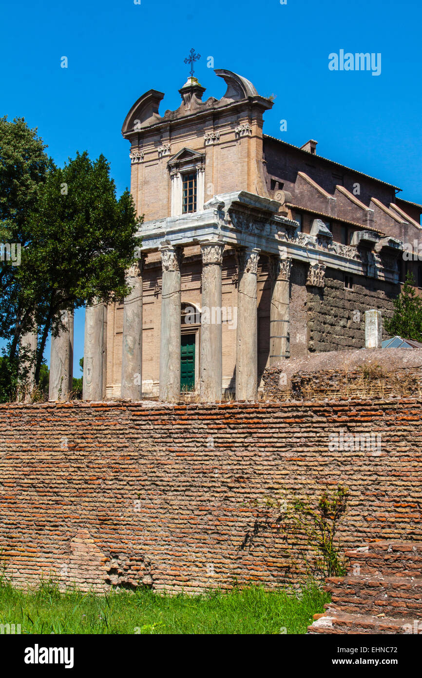 Roman remains in Rome Stock Photo - Alamy