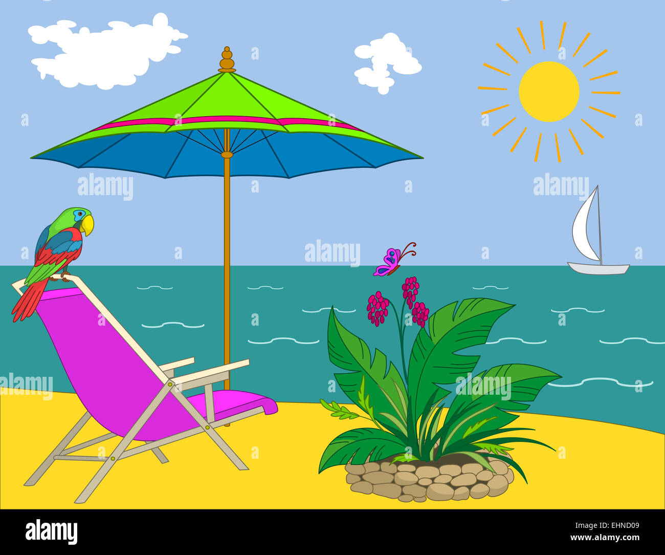 Landscape, ocean shore Stock Photo - Alamy