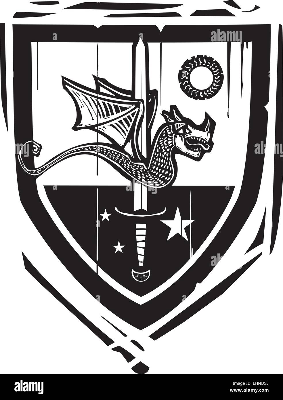 Woodcut Border Medieval High Resolution Stock Photography and Images ...