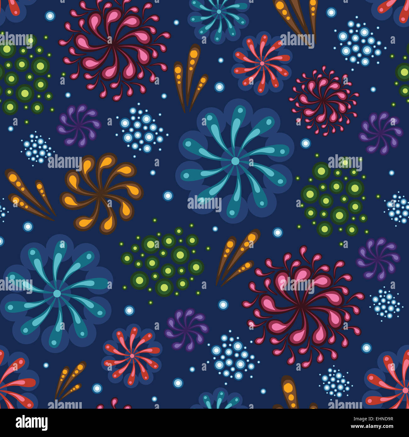 Holiday fireworks seamless pattern background Stock Photo - Alamy