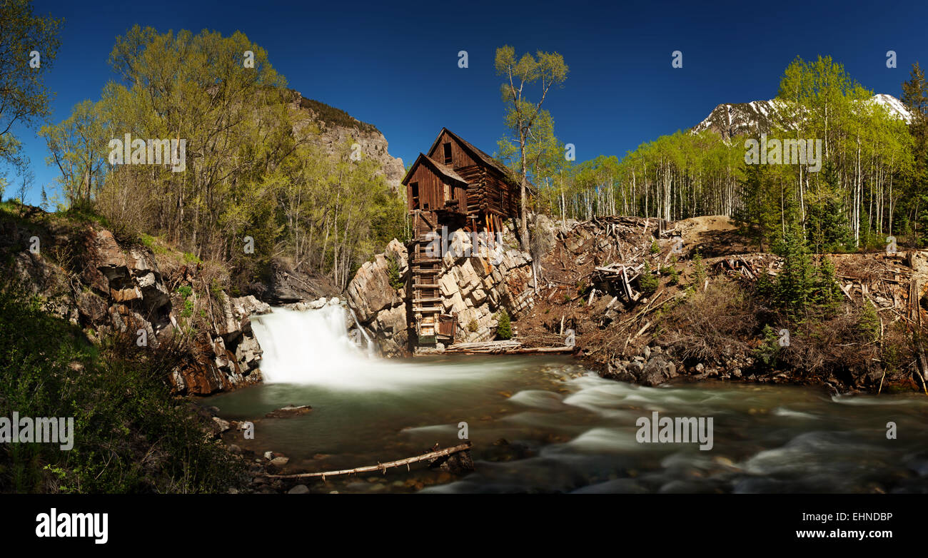 Scenic panorama of Crystal Mill in Colorado Stock Photo - Alamy