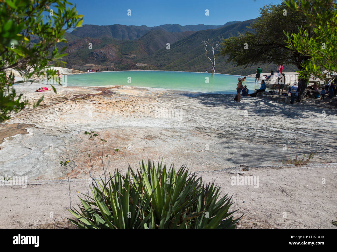 San Lorenzo Albarradas, Oaxaca, Mexico - Hierve el Agua Stock Photo - Alamy