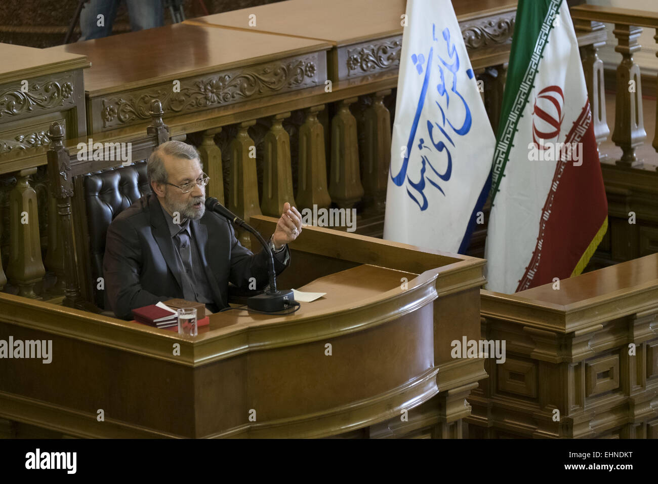 Tehran, Iran. 16th Mar, 2015. Iranian Parliament Speaker ALI LARIJANI ...