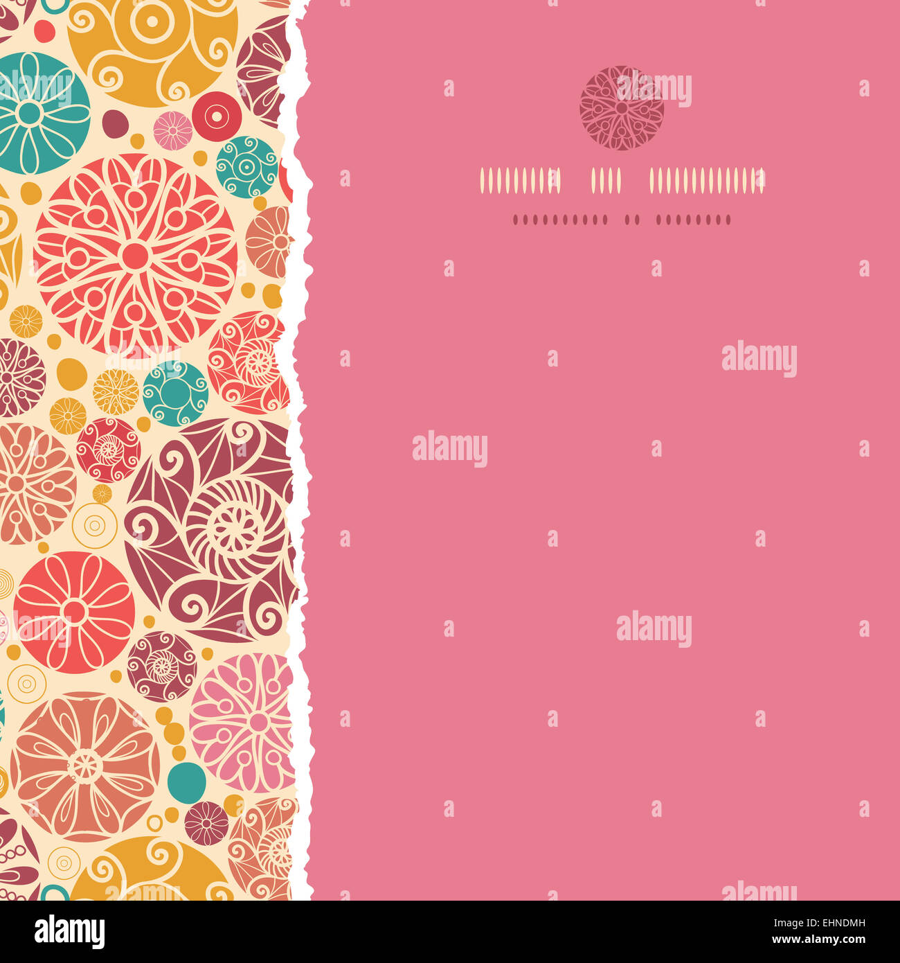 Abstract decorative circles square torn seamless pattern background Stock Photo - Alamy