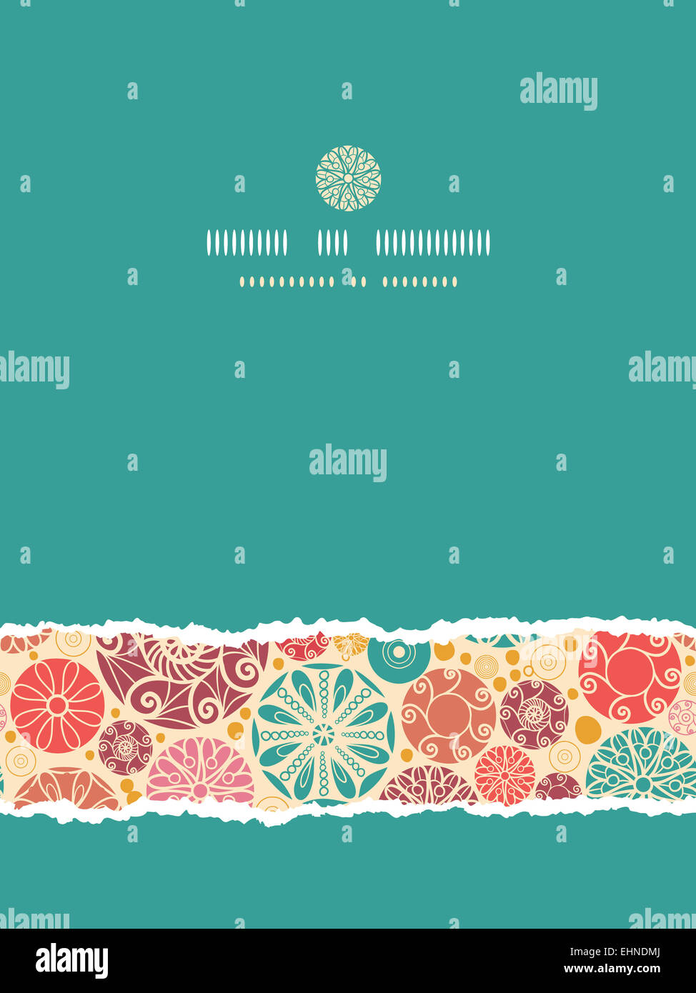 Abstract decorative circles vertical torn seamless pattern background Stock Photo - Alamy