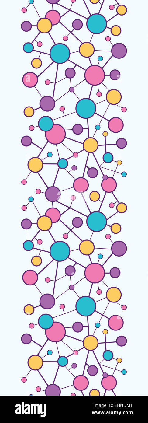Molecular Structure Vertical Seamless Pattern border Stock Photo - Alamy