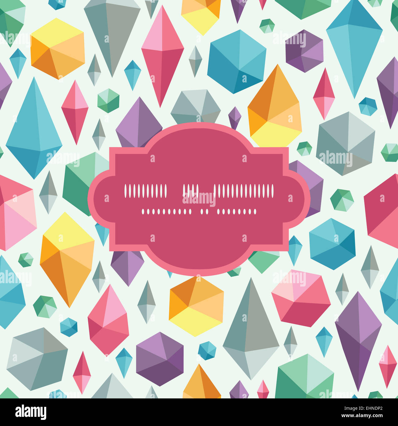 hanging geometric shapes frame seamless pattern background Stock Photo ...