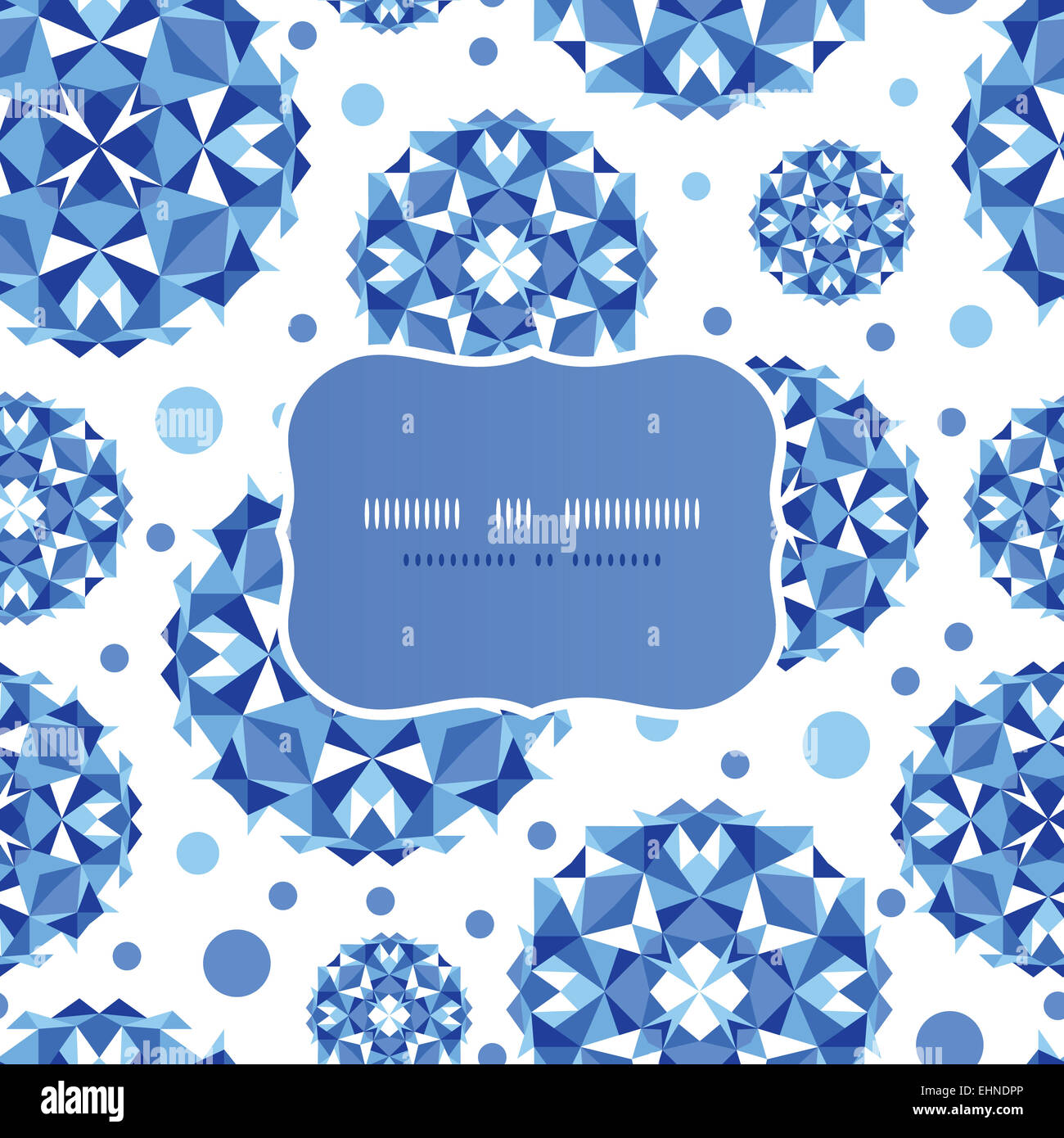 Blue abstract circles frame seamless pattern background Stock Photo - Alamy