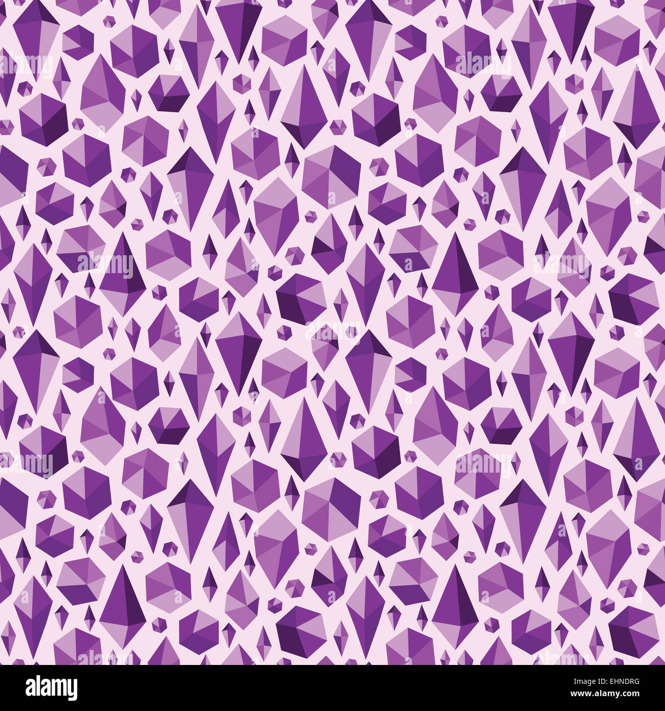 Purple geometric jewel shapes seamless pattern bacgkround Stock Photo ...