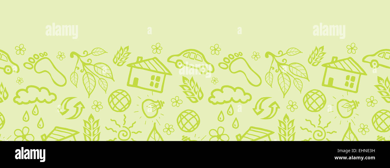 Ecological horizontal seamless pattern background border Stock Photo ...