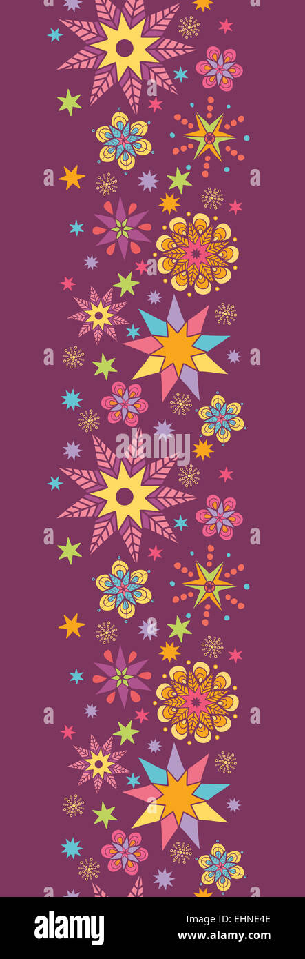 Colorful stars vertical seamless pattern background border Stock Photo ...