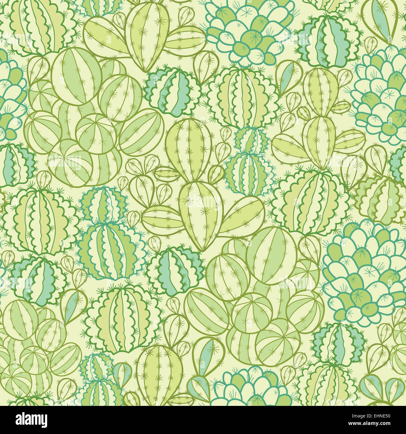 Cactus plants texture seamless pattern background Stock Photo - Alamy