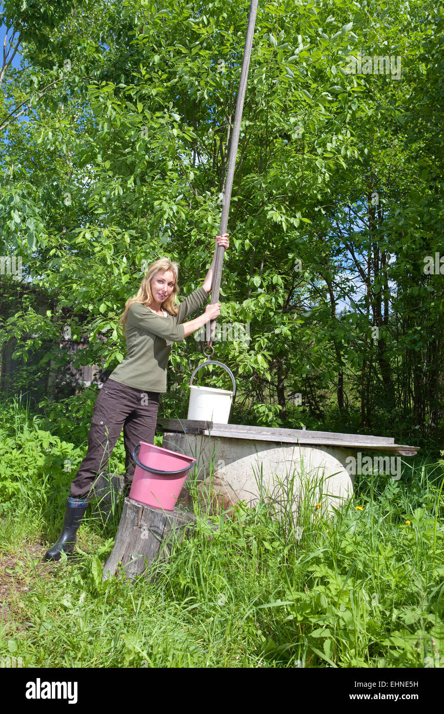Woman at the well hi-res stock photography and images - Alamy
