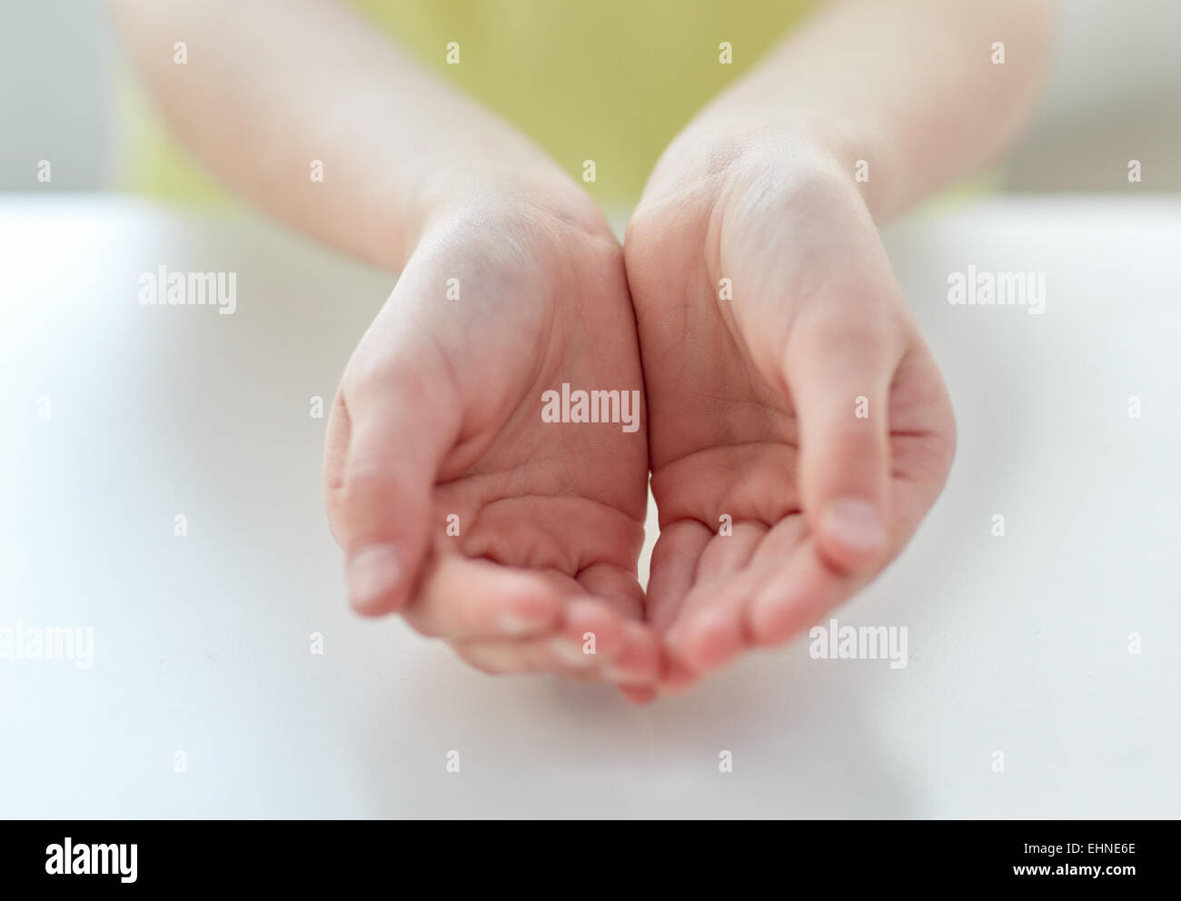 close up of child cupped hands Stock Photo - Alamy