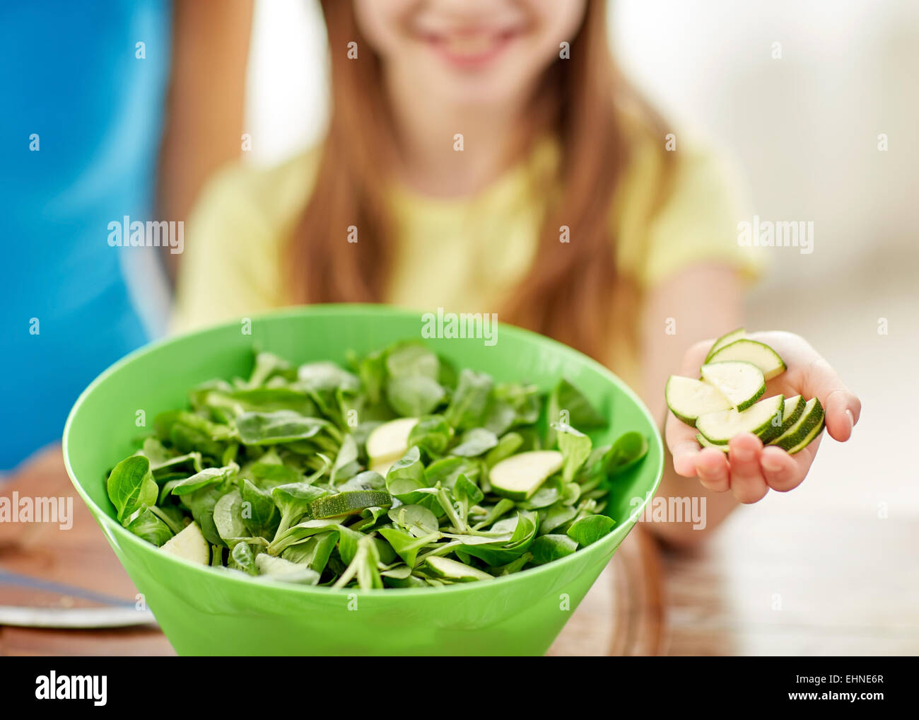 close up of happy family making dinner in kitchen Stock Photo - Alamy