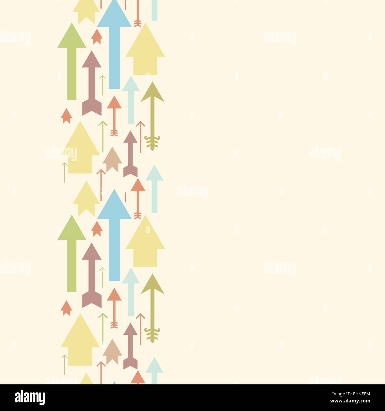 Arrows pointing up vertical seamless pattern background border Stock ...