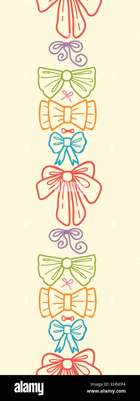 Colorful bows vertical seamless pattern background border Stock Photo ...
