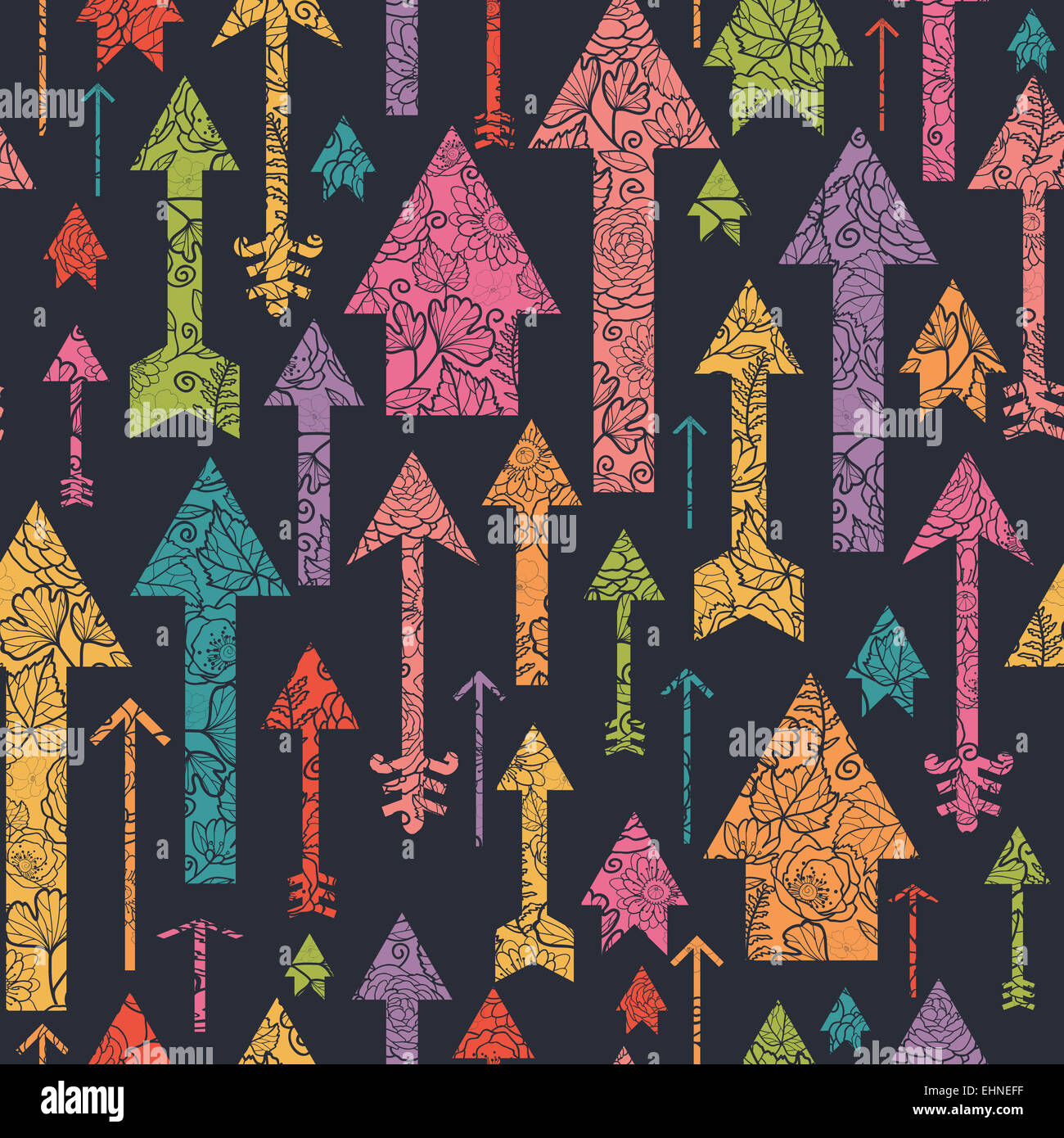 Nature textured arrows pointing up seamless pattern background Stock ...