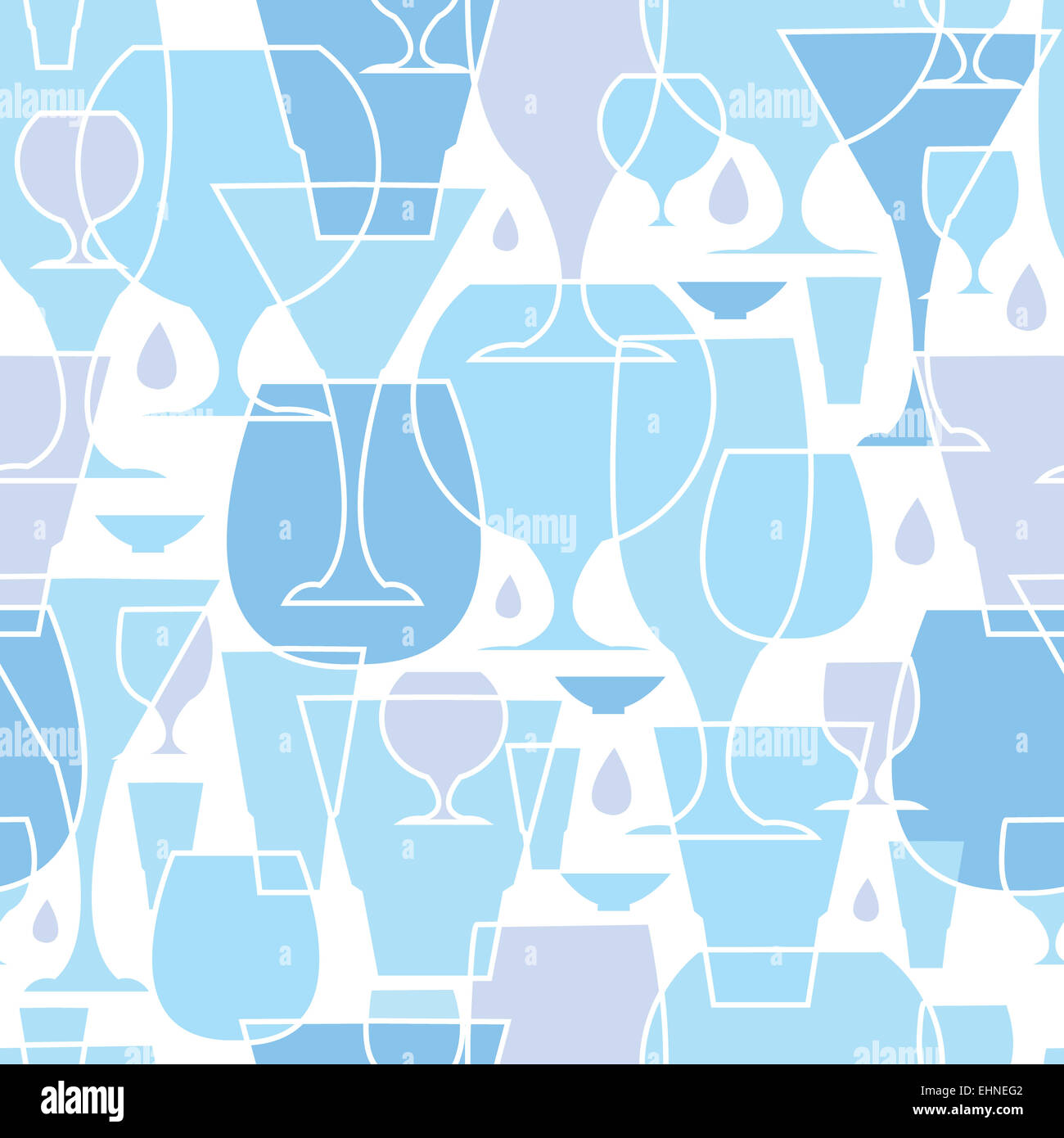Water glasses line art seamless pattern background Stock Photo - Alamy