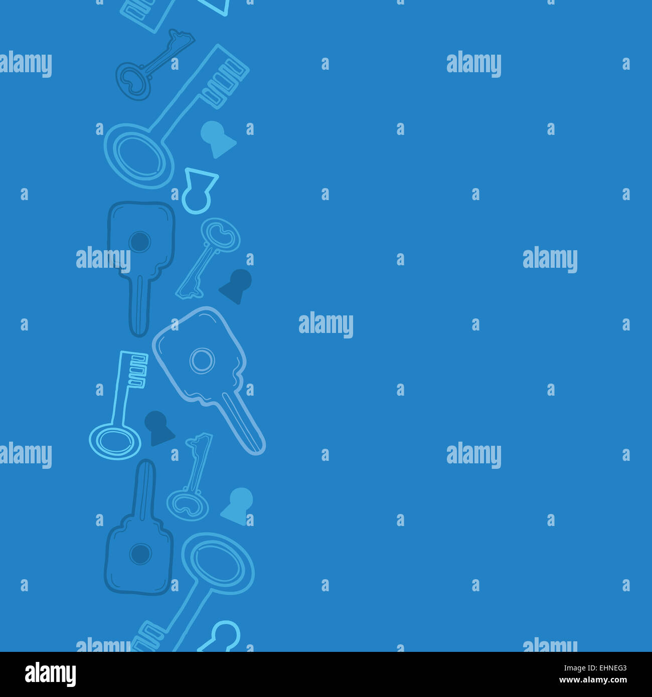 Blue keys vertical seamless pattern background border Stock Photo - Alamy