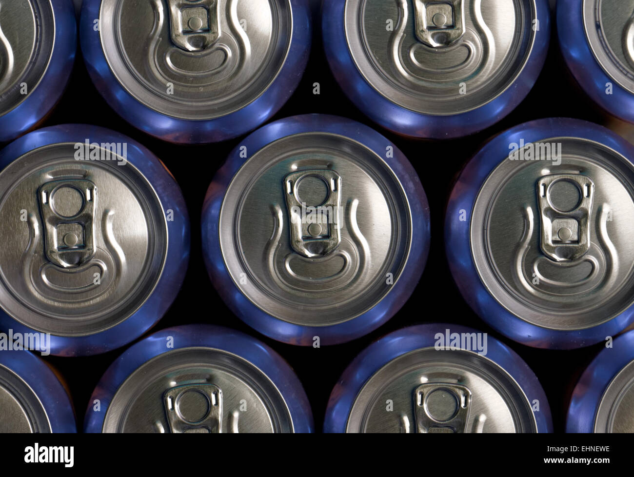 Much of drinking cans close up Stock Photo - Alamy