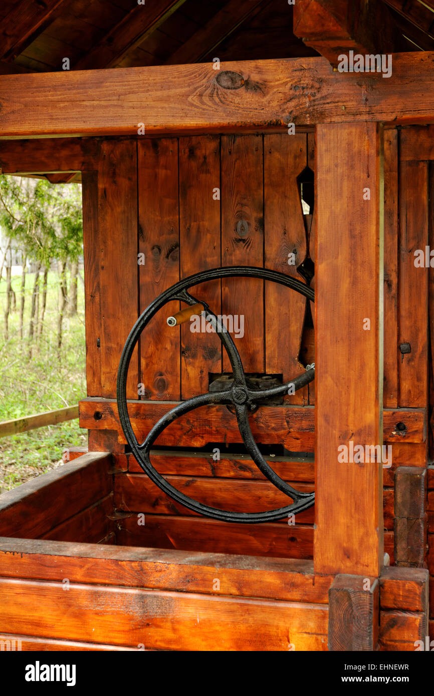 Old wooden wheel wells Stock Photo - Alamy