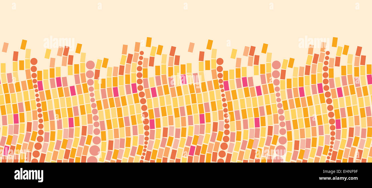 Fire mosaic tiles horizontal seamless pattern background border Stock ...