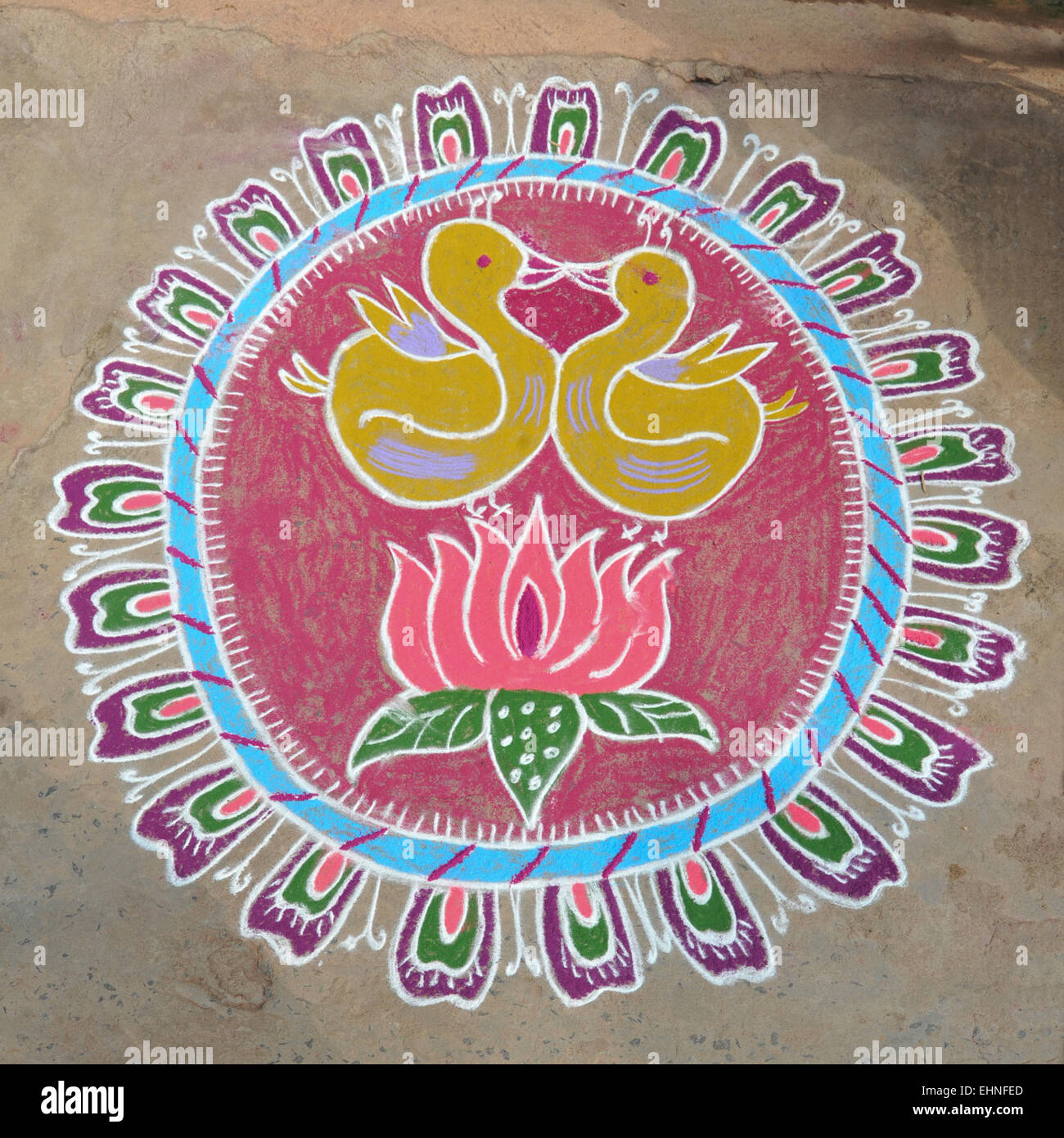Pongal kolam hi-res stock photography and images - Alamy