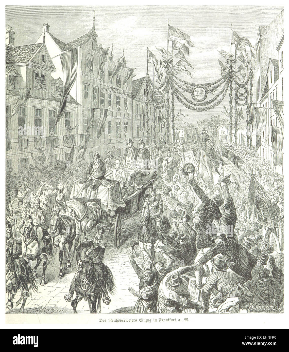 Page 2.0885 from RS’s 1872 work, depicting Archduke Johann's arrival in ...