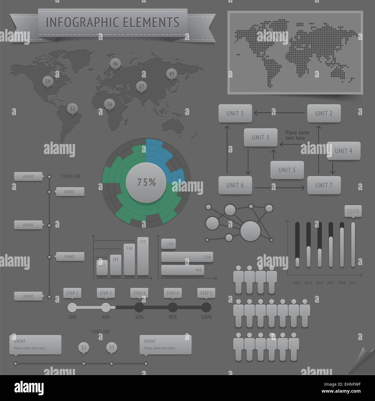 Map design elements hi-res stock photography and images - Alamy