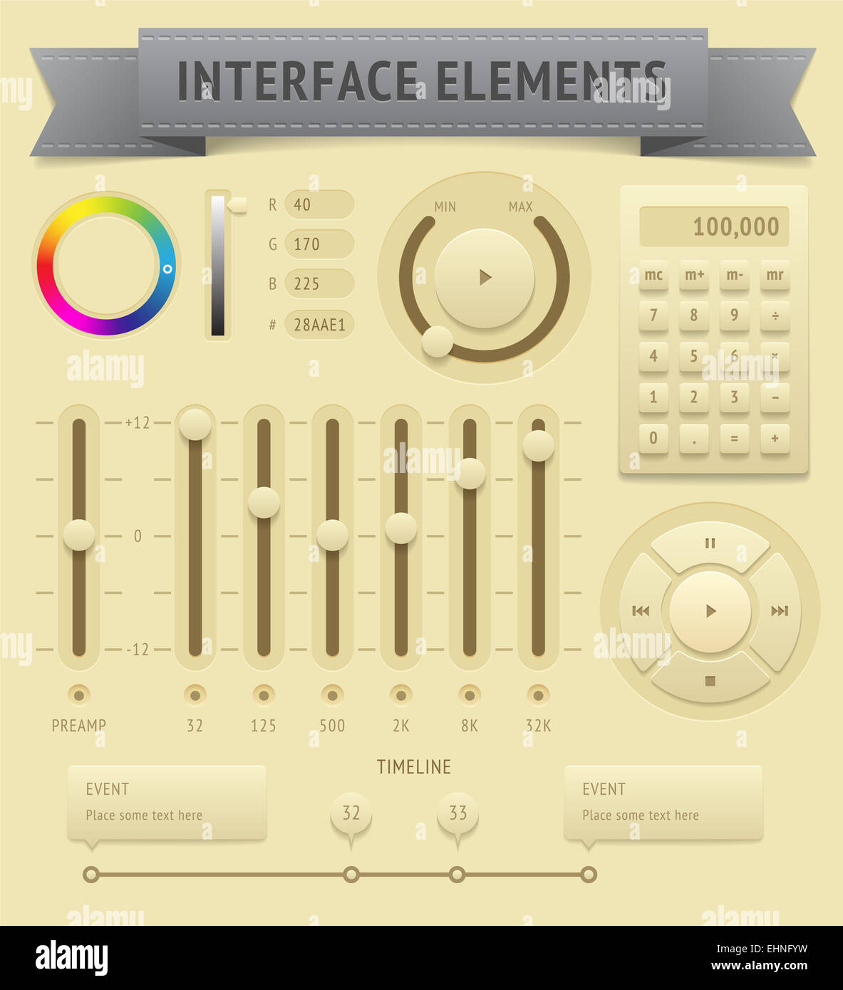 User interface elements Stock Photo - Alamy