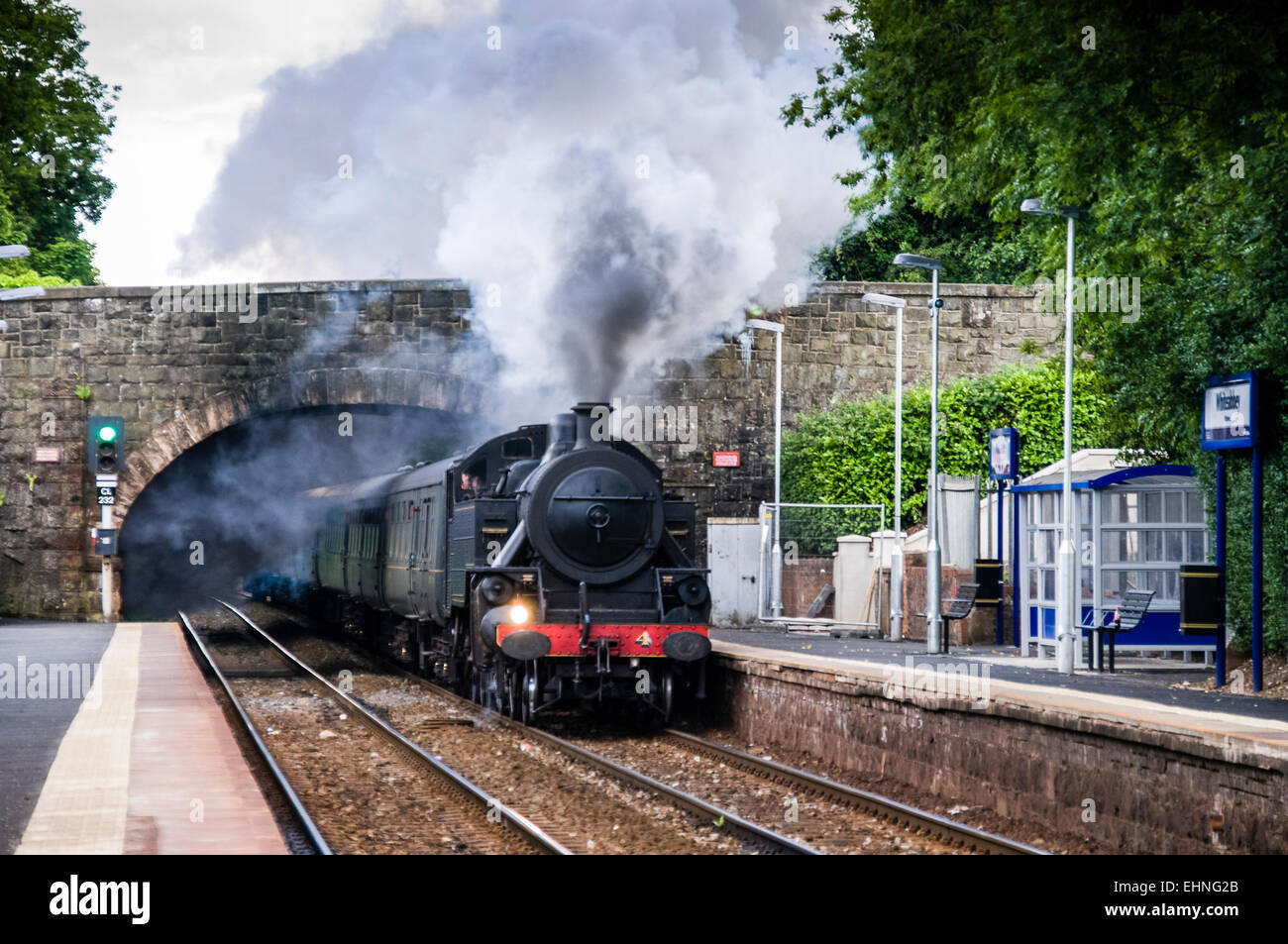 Old steam train running hi-res stock photography and images - Alamy