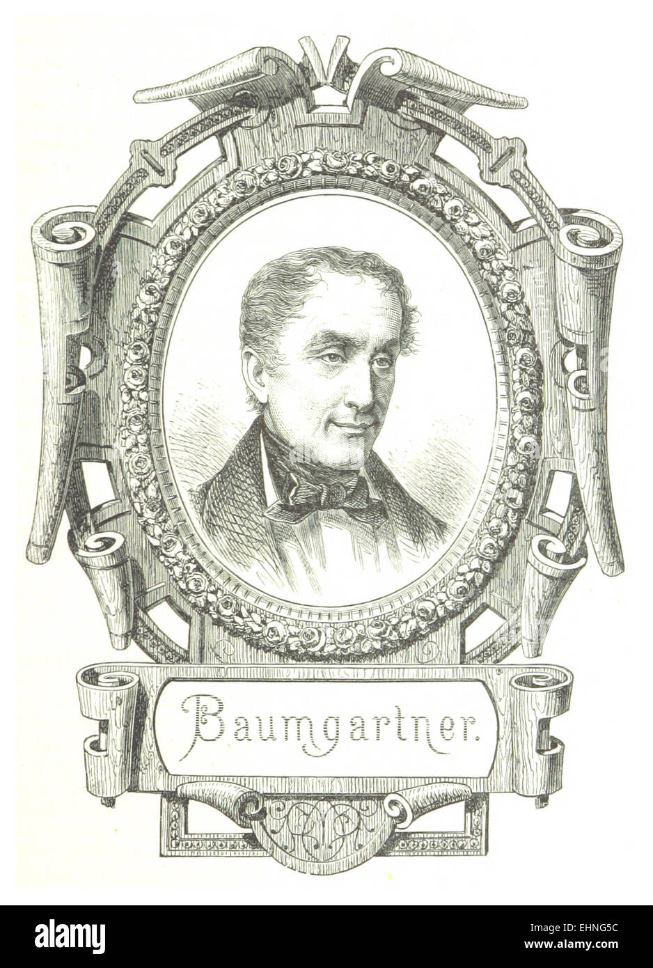RS's 1872 illustration or map titled 'Baumgartner' captures a ...