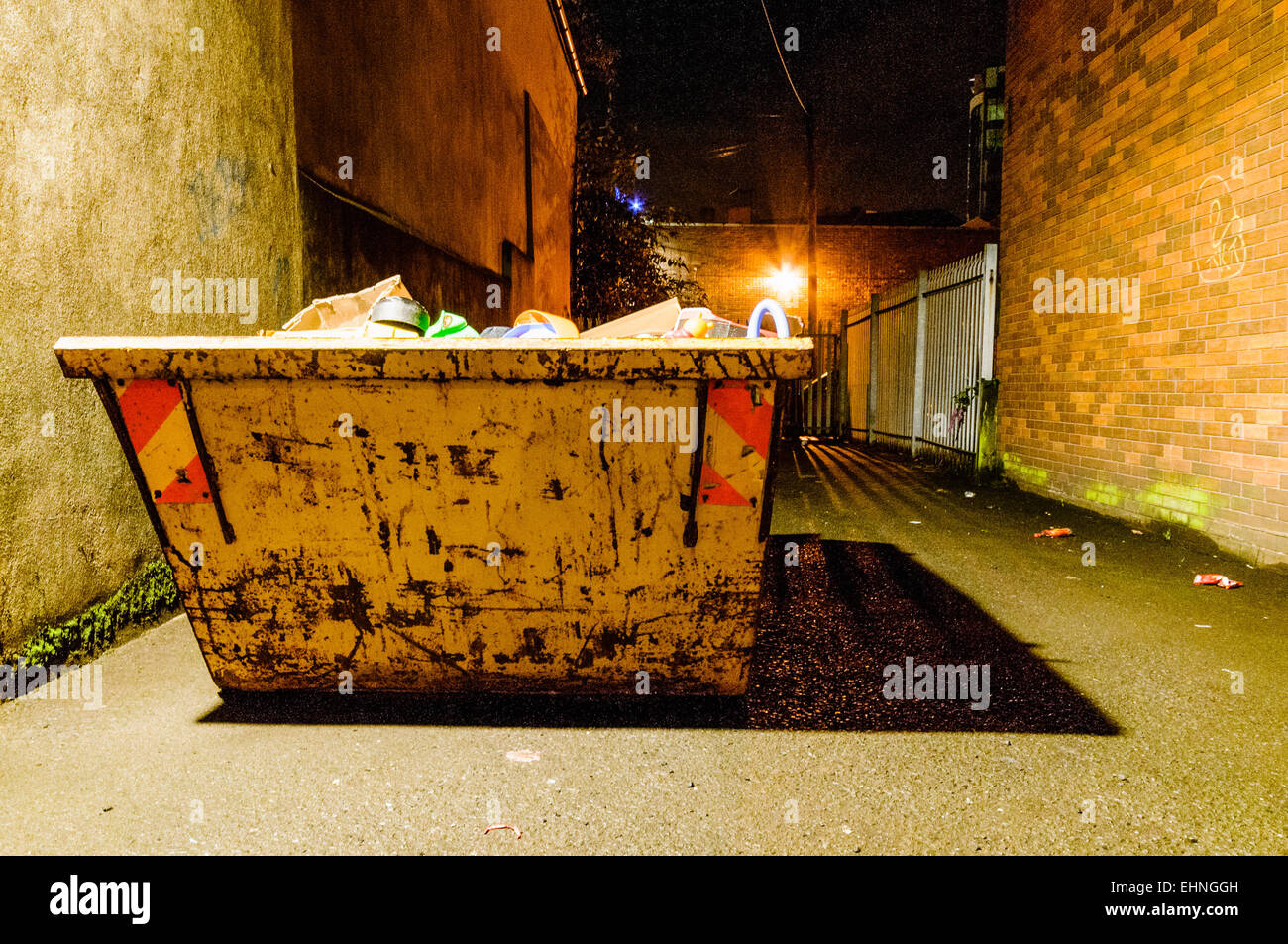 Skip full of builders rubble hi-res stock photography and images - Alamy