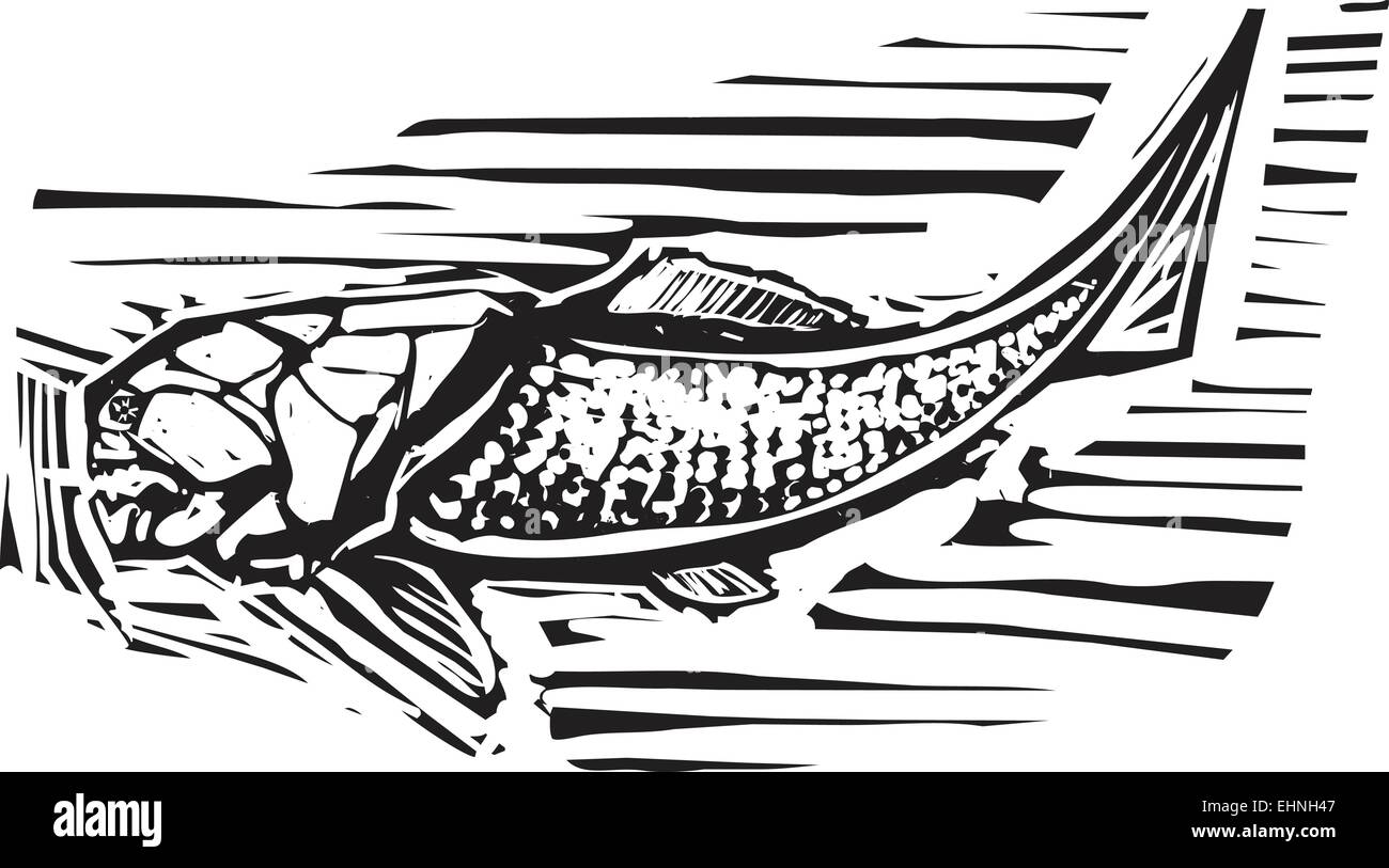 Devonian fish fossil Stock Vector Images - Alamy