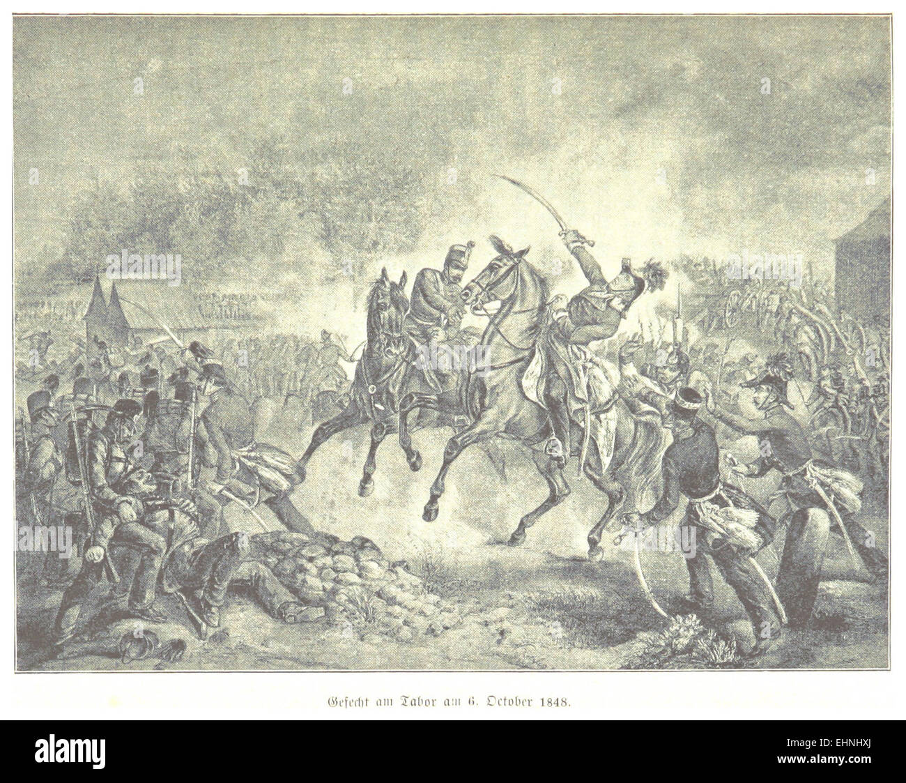 This 1898 depiction by Bach illustrates the fall of Generalmajor Hugo ...