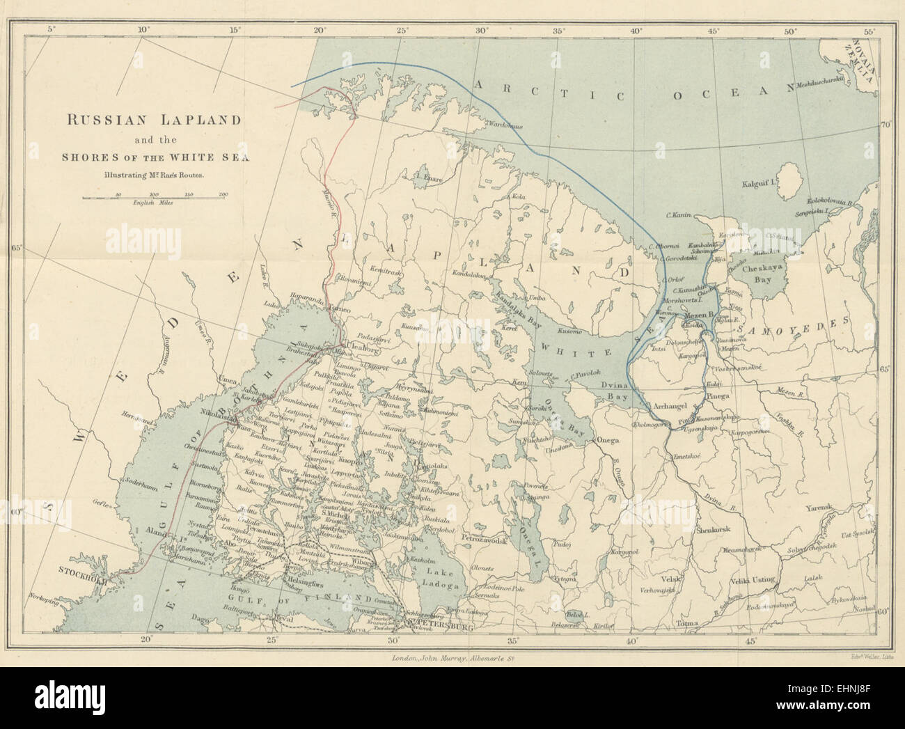 Map of lapland hi-res stock photography and images - Alamy
