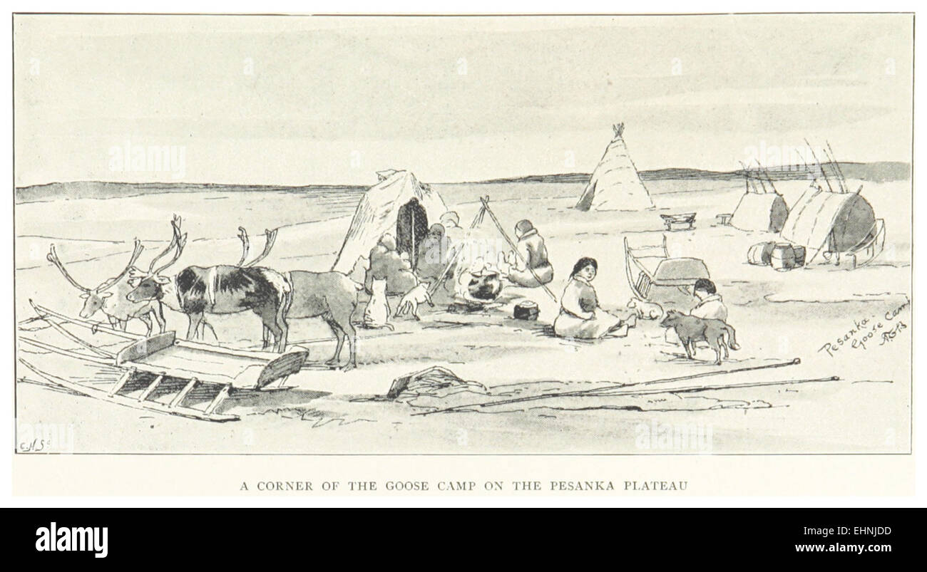 This 1895 illustration depicts a corner of the Goose Camp on the ...