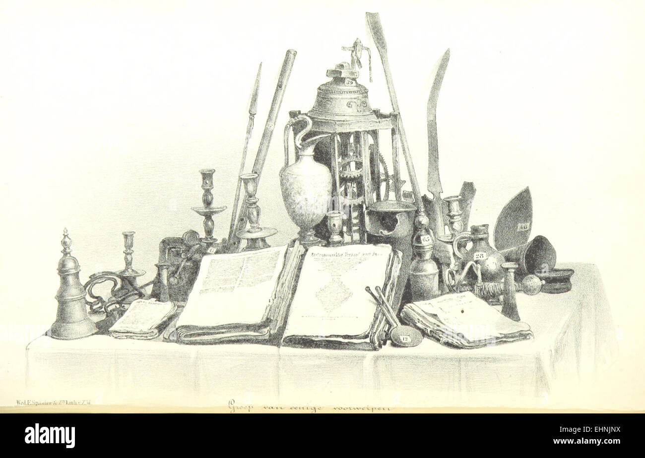 This 1873 frontispiece illustration by Jong depicts a detailed design ...