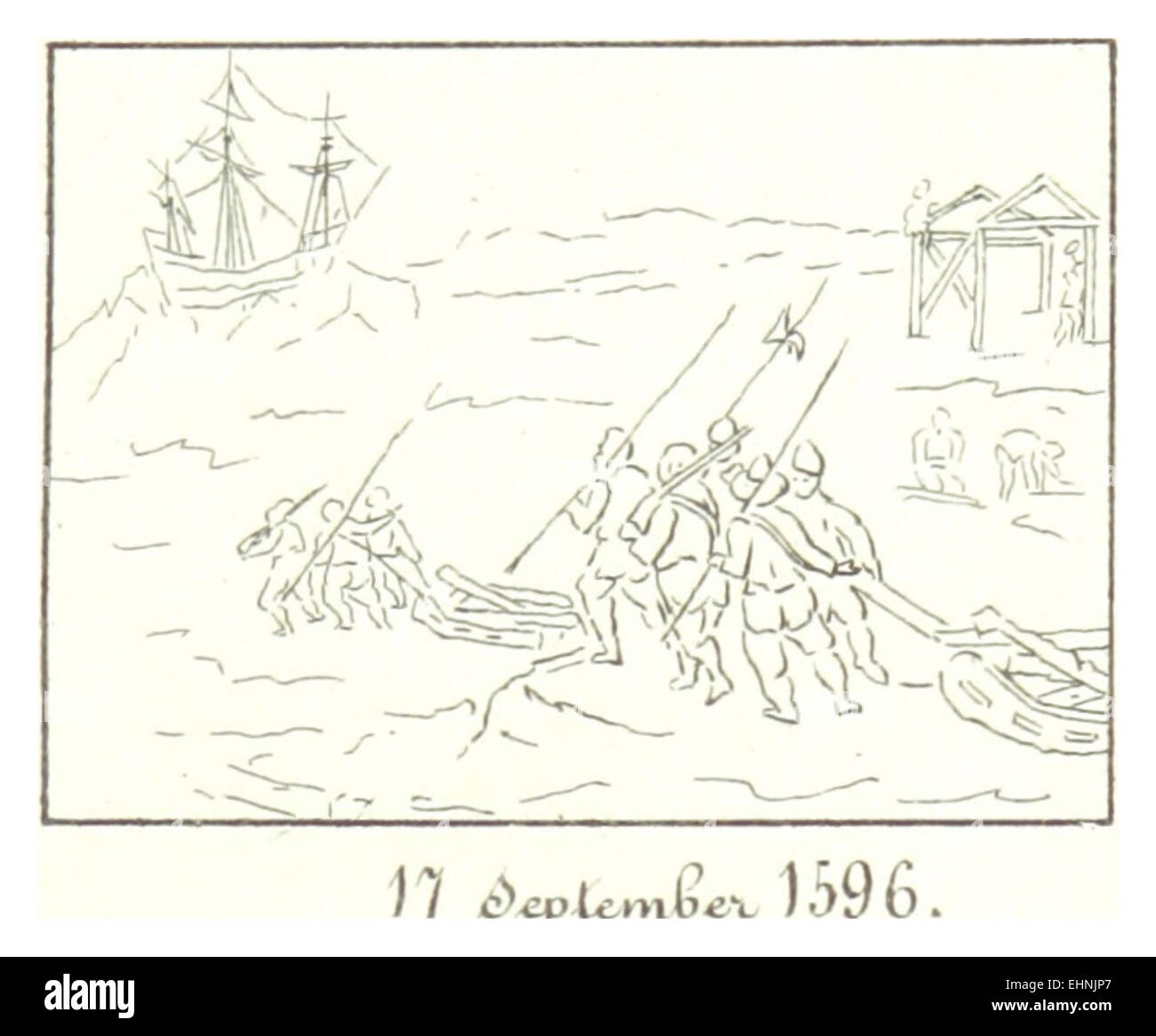 This 1873 drawing by Veer depicts a significant event or location from ...