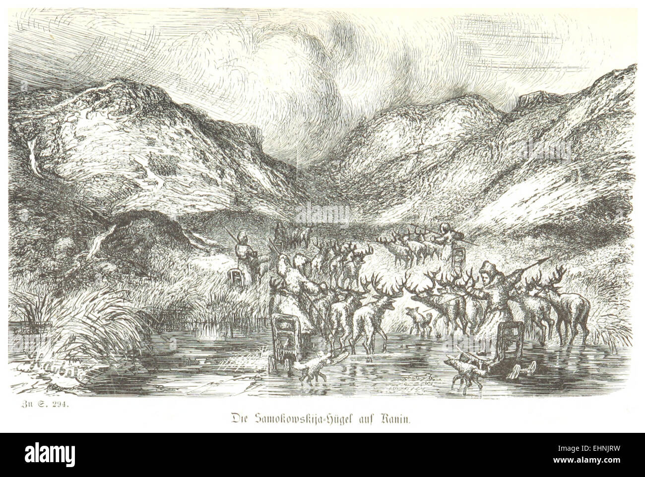 An 1874 map illustration by Aubel of the Samokowskiaja Hills on the ...