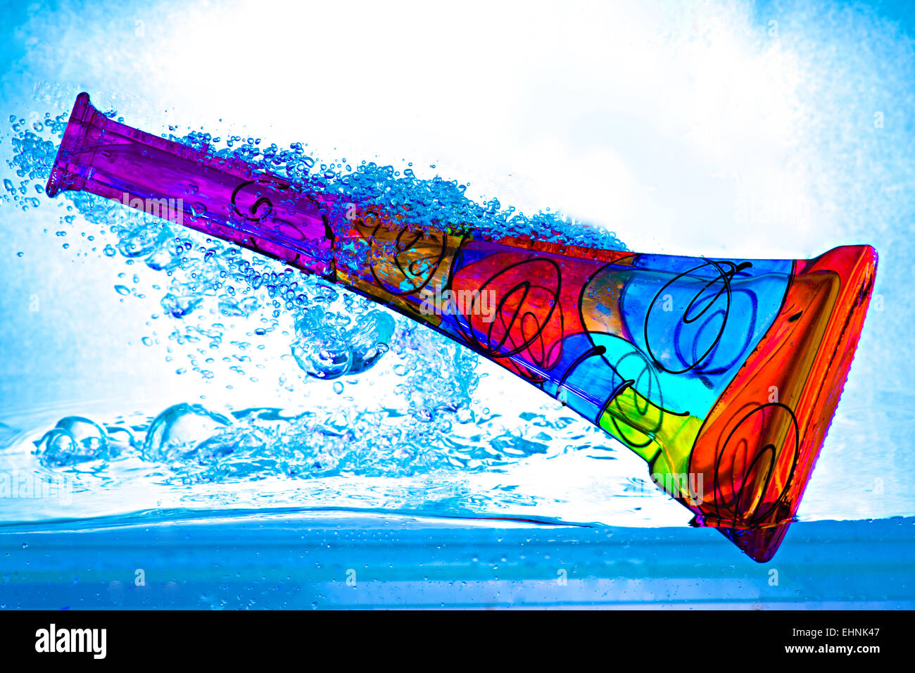 Colored glass splash Stock Photo - Alamy