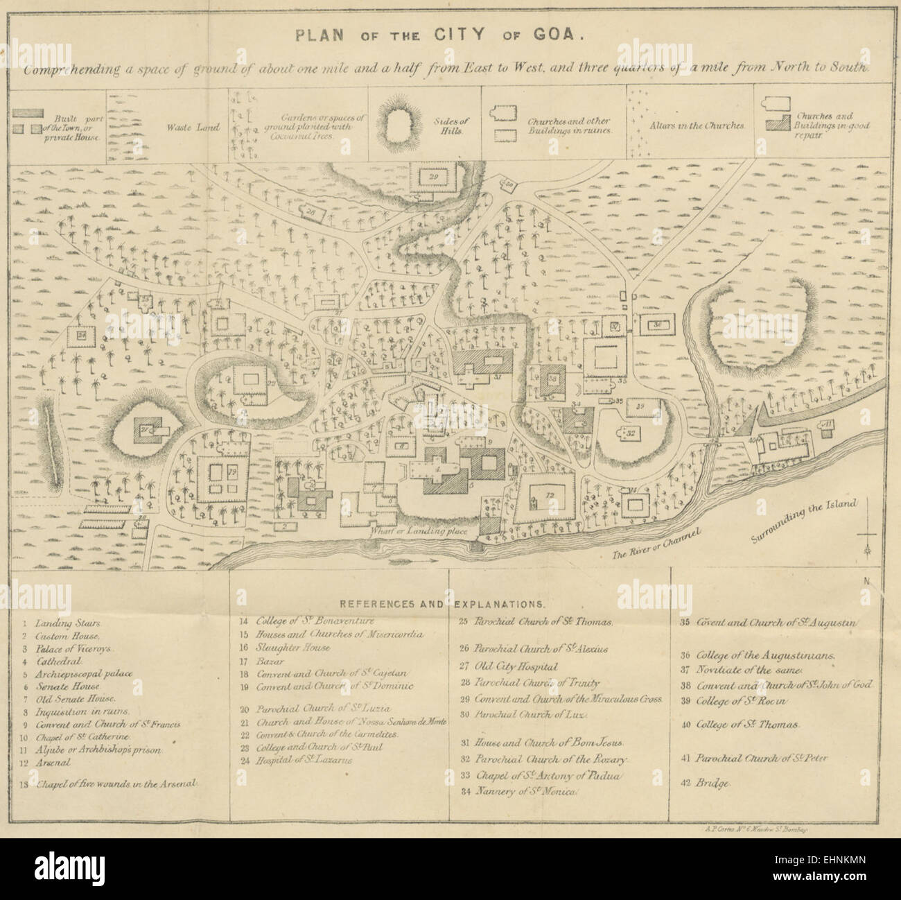 Vintage map of goa hi-res stock photography and images - Alamy