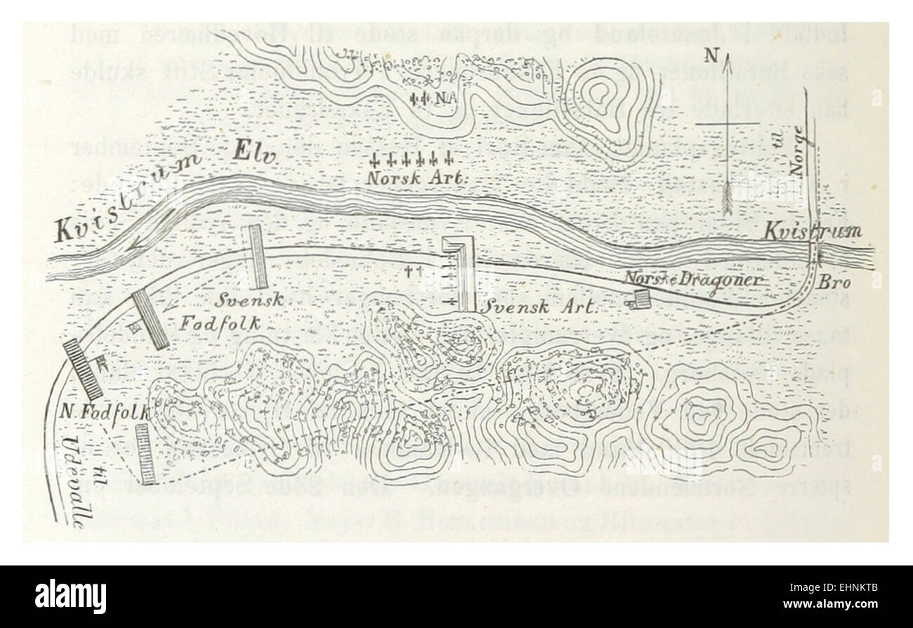 This 1870 map from Vaupell illustrates the Battle of Kvistrum Bridge ...